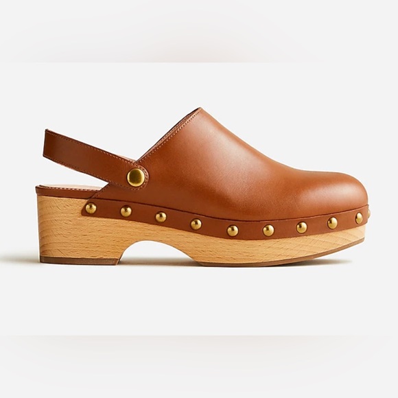 J. Crew | Shoes | J Crew Convertible Leather Clogs In Rich Oak Color ...